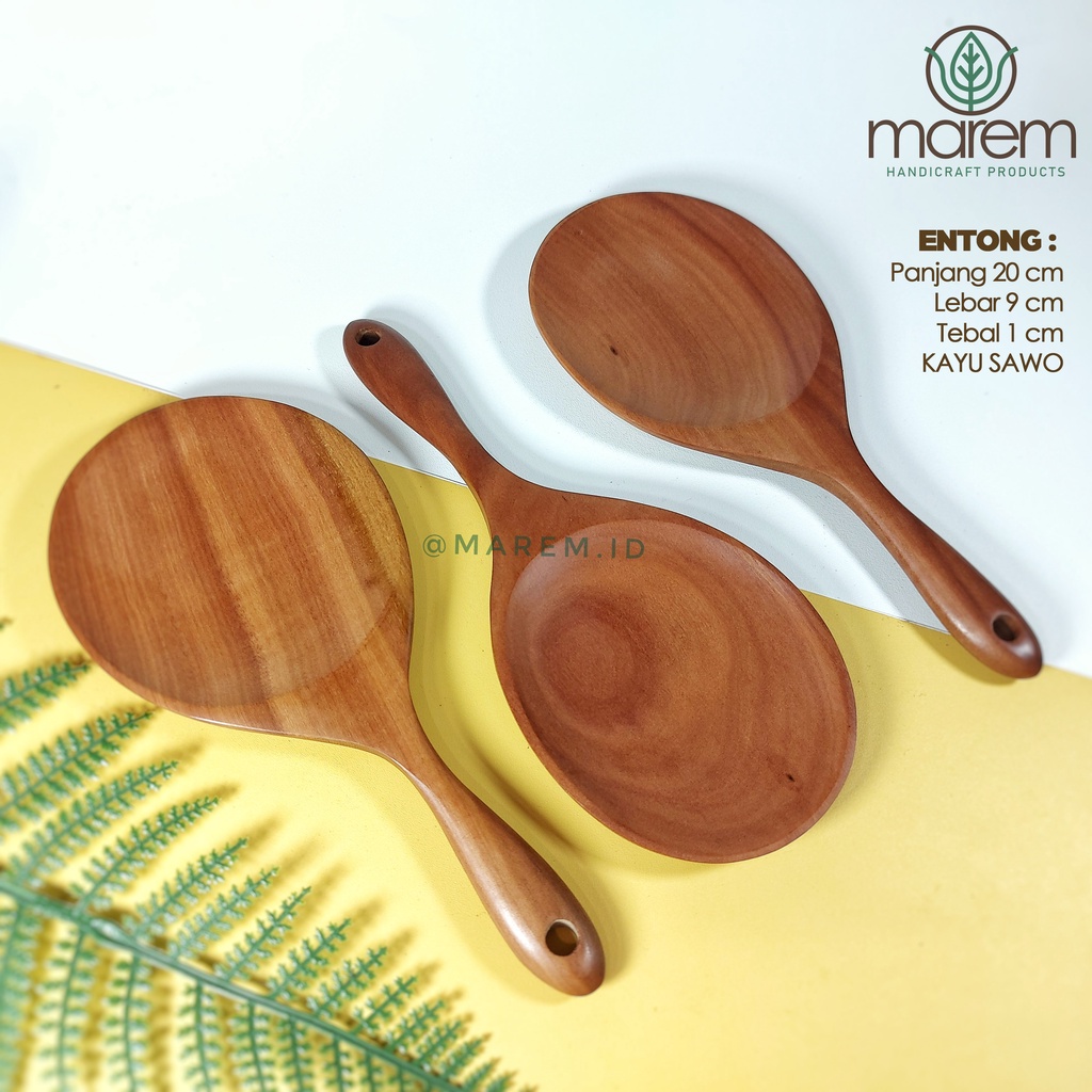 Jual ENTONG CENTONG NASI KAYU | CENTONG KAYU BULAT UNIK | Shopee Indonesia