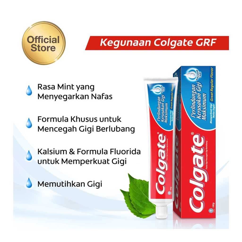 Jual Colgate Pasta Gigi Great Regular Flavour 180 gr | Shopee Indonesia