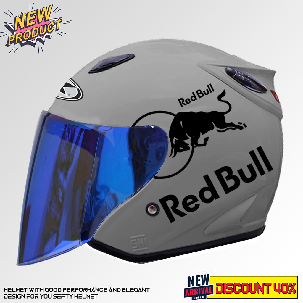 Jual Helm Half Face INK CENTRO Red Bull Untuk Pria Dan Wanita Dewasa ...
