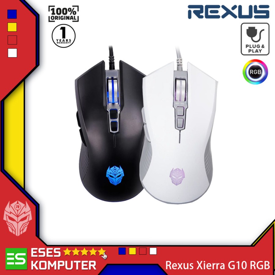 Jual Mouse Rexus G10 Xierra Series - Gaming - RGB Led - Garansi Resmi ...