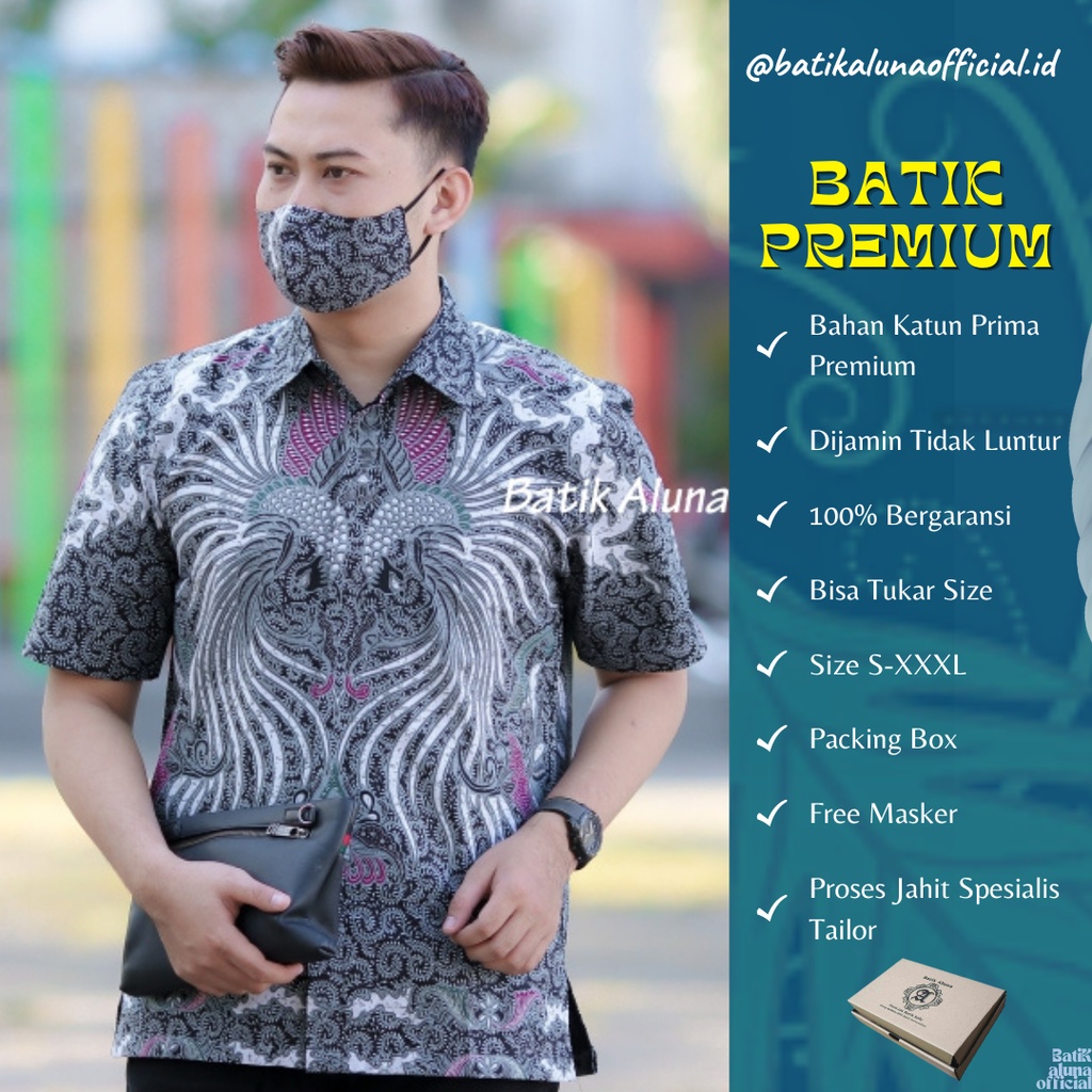 Jual Batik Pria Tangan Pendek Premium Big Size Kemeja Batik Cowok Hem ...