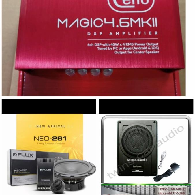 Jual Paket Audio Mobil Cello+Flux + Subwoofer Aktif Kolong Jok Performa ...