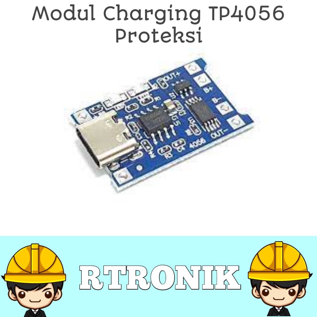 Jual TP4056 USB C 1A Lithium Charging Module with Charge Protection ...