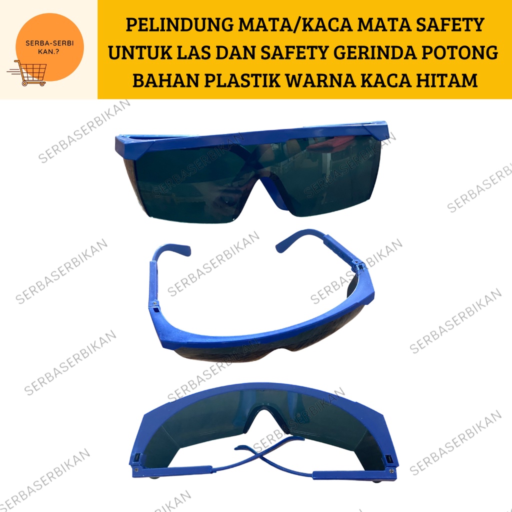 Jual KACA MATA LAS SAFETY KACAMATA PROYEK PELINDUNG MATA BAHAN PLASTIK ...