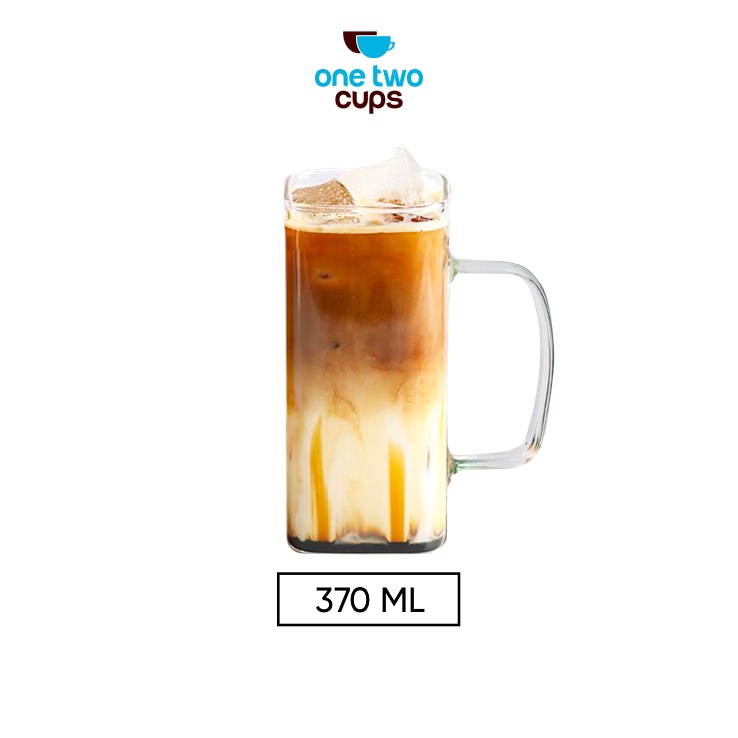 Jual One Two Cups Gelas Cangkir Kopi Glass Coffee Mug 370 ml - CL001 ...