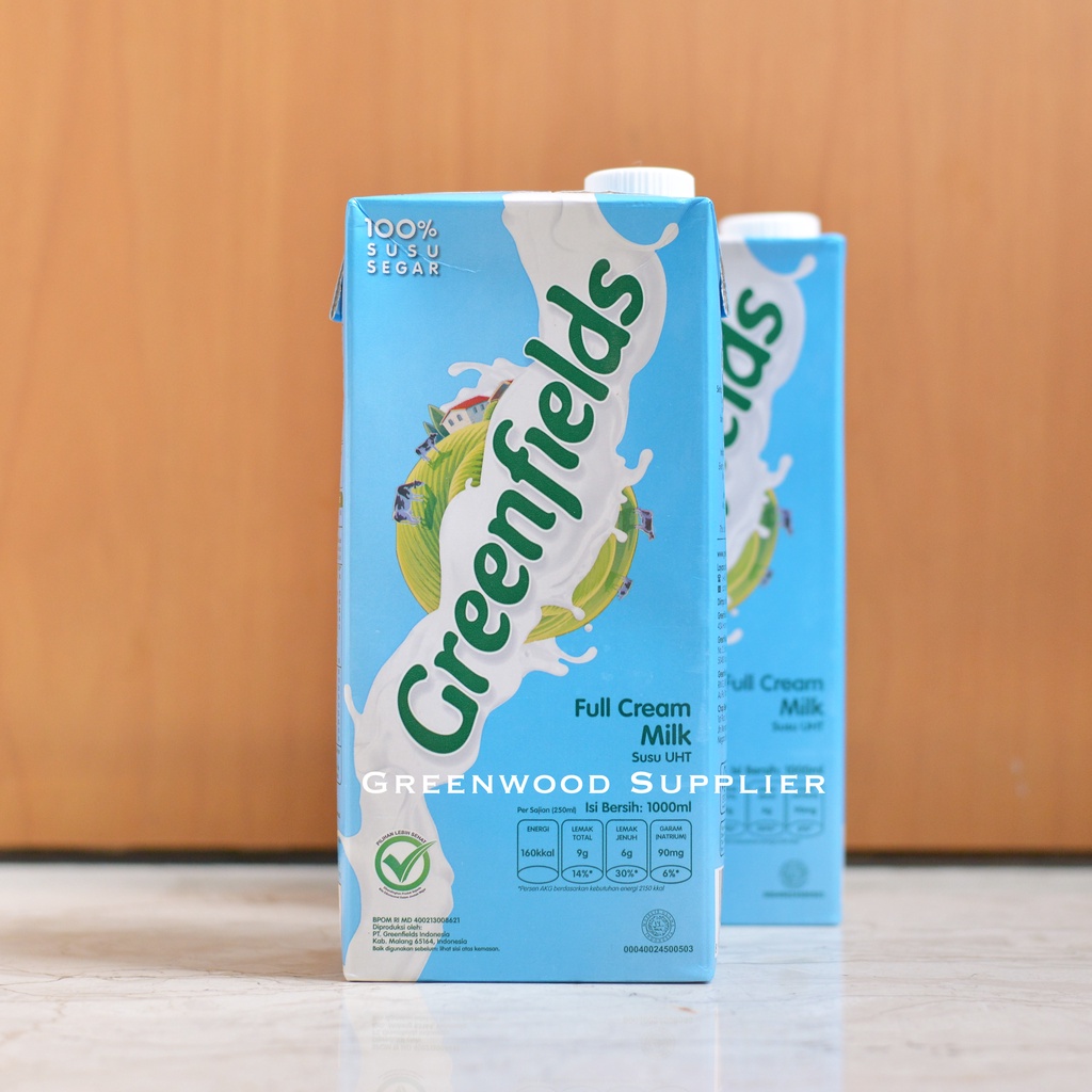 Jual Susu Full Cream Greenfields 1 Liter - 1 Karton | Shopee Indonesia