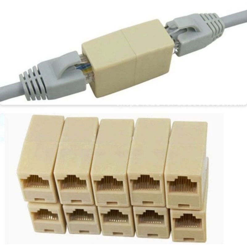 Jual Barrel Penyambung Konektor Kabel Lan UTP RJ45 barel sambungan ...