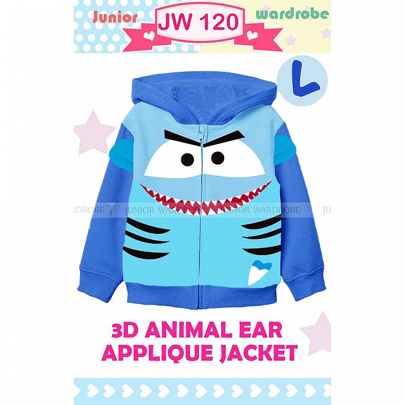 Jual Jaket Shark WArna Biru Muda Jaket Anak Laki-laki Gambar Ikan Hiu ...