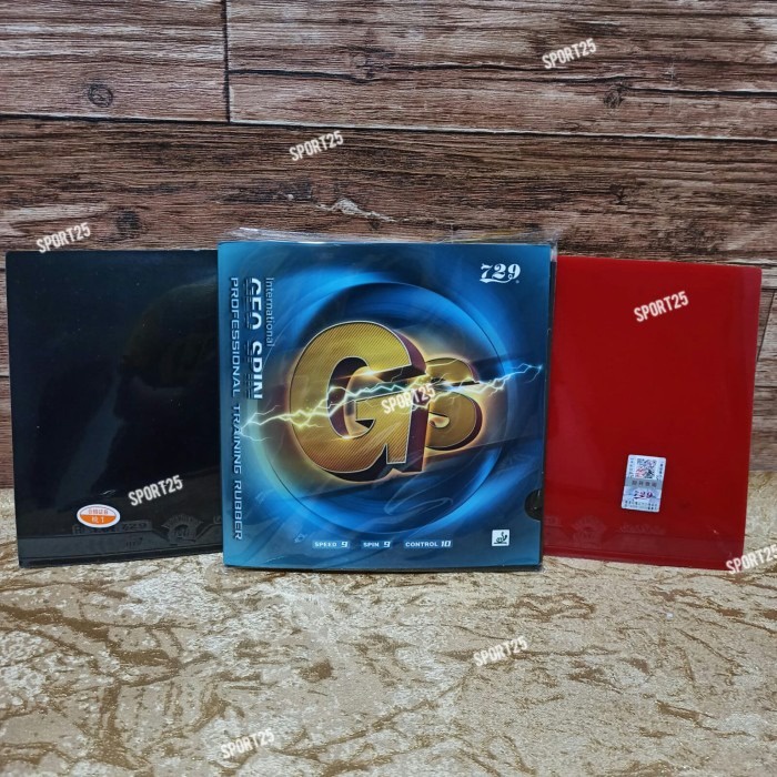 Jual Karet Rubber Pingpong Tenis Meja 729 Geo Spin 729 GS Isi 2 ORIGINAL | Shopee Indonesia