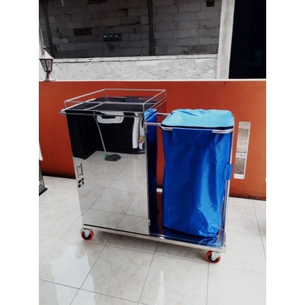 Jual trolley linen Stainless Steel pintu | Shopee Indonesia