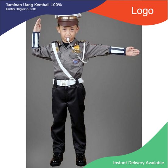 Jual BAJU SERAGAM POLISI ANAK KOSTUM KARNAVAL PAKET KOMPLIT | Shopee ...