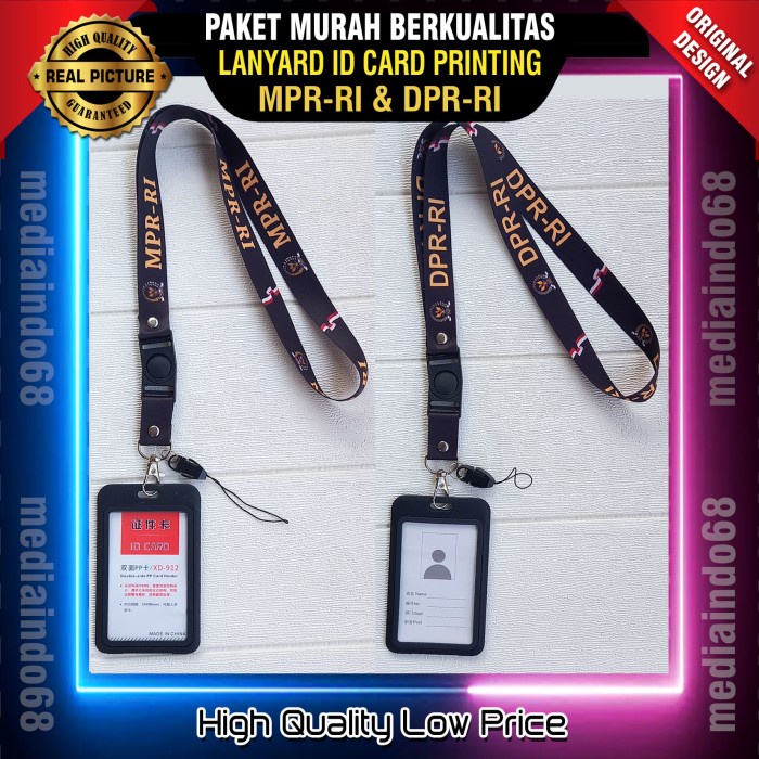 Jual Lanyard Id Card Printing MPR RI-DPR RI Bonus Strap HP/Flashdisk ...