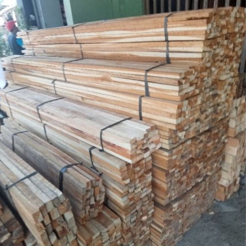 Jual Kayu jati asli Reng ukur 2x3 panjang 1 m | Shopee Indonesia