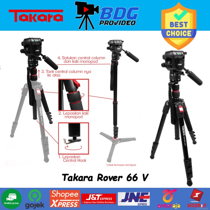 Jual Takara Rover 66 V Fluid Head Tripod | Shopee Indonesia