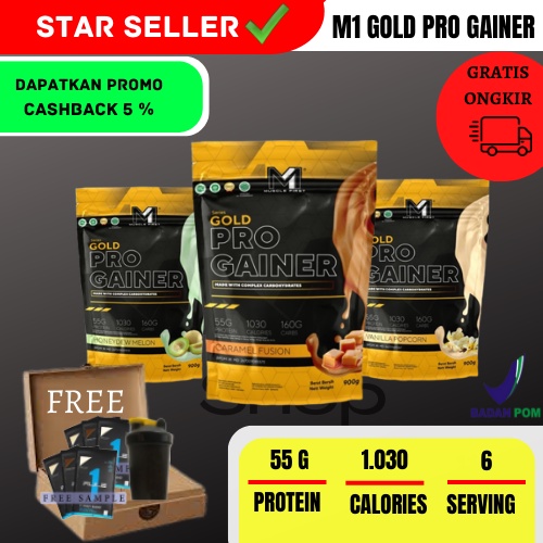 Jual M1 MUSCLE FIRST GOLD PRO GAINER 2 lbs 6 lbs / MUSCLEFIRST WEIGHT ...