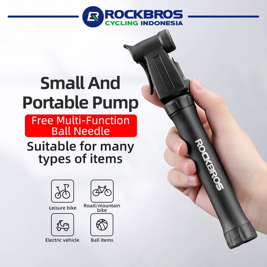 Jual ROCKBROS TM-1701P Pompa Sepeda Mini Bike Portable Mini Pump 80PSI ...