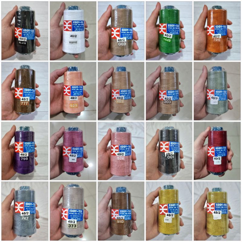 Jual Benang Jahit 40/2 5000 yard per Cones Benang High Speed 100% Spun ...