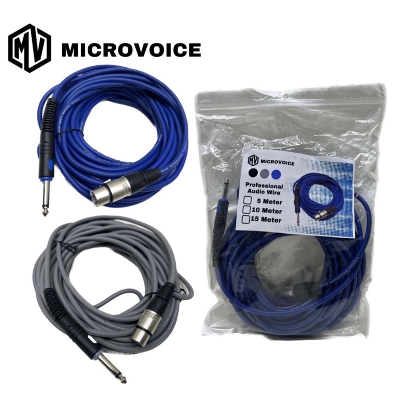 Jual Kabel Mic Microvoice 5 Meter Original Kabel Microphone 5 Meter ...