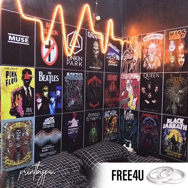 Jual (PART 4) Poster Band Metal Rock Pop Punk A3 A4 - Poster Dinding ...