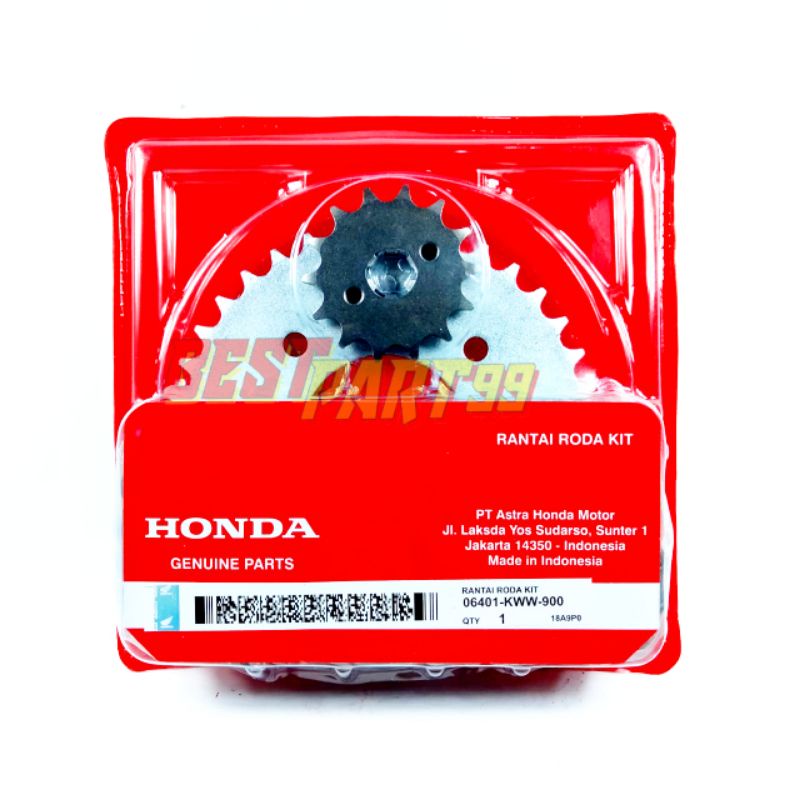 Jual Gear set kww honda Revo ABS Revo Fit Blade New/old lama kualitas original ori asli Rantai ...