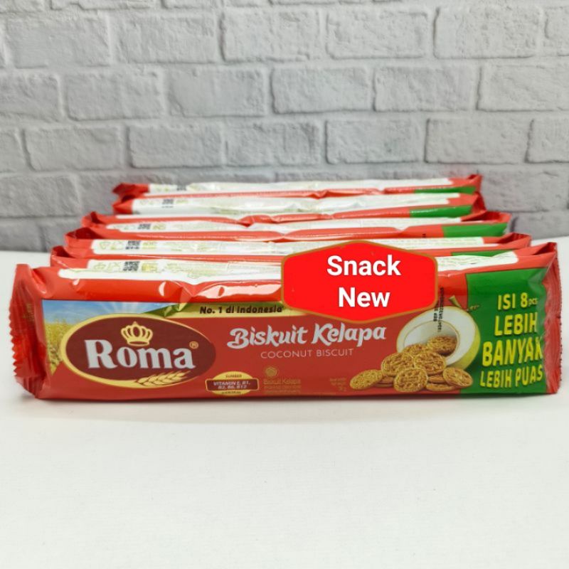 Jual Roma Biskuit Kelapa Renceng 27 gram (1 pack isi 10 pcs) | Shopee ...