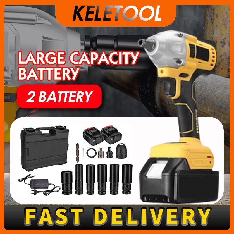 Jual Impact wrench listrik bor impact baterai APR kunci inggris Kunci ...
