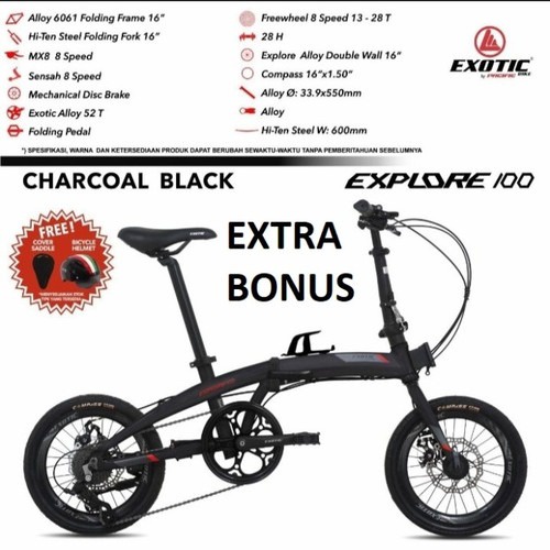 Jual Sepeda Lipat Dewasa Exotic Explore 100 Alloy 16 & 20 | Shopee ...
