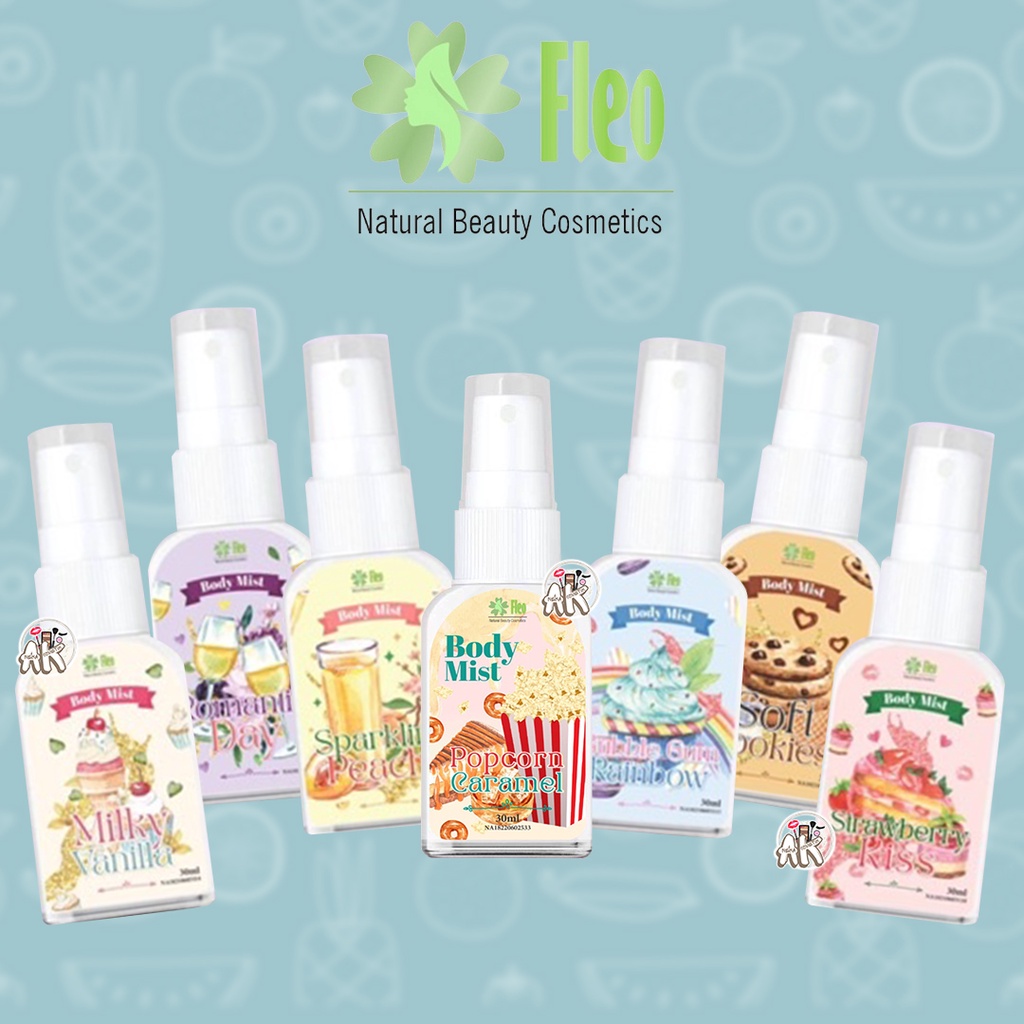 Jual FLEO BODY MIST 30ML ( POPCORN CARAMEL / BREAD CHOCOLICIOUS ...