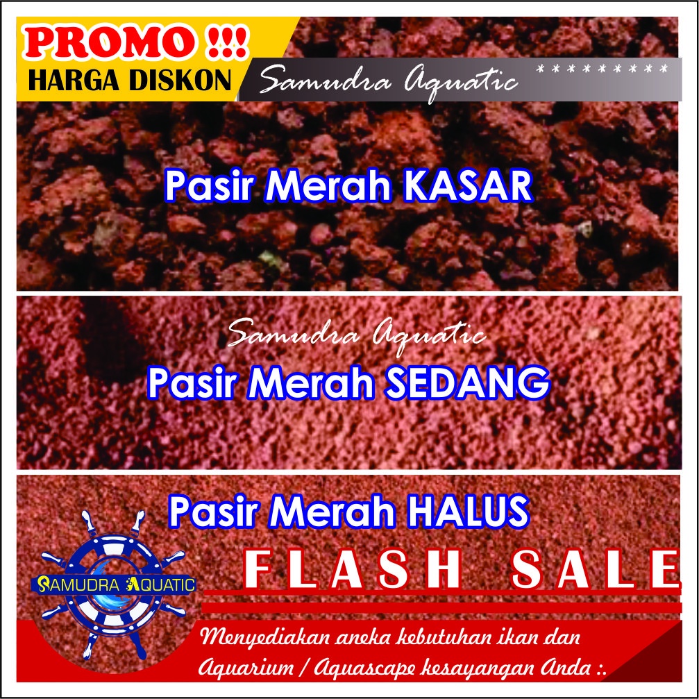 Jual Pasir Hias MALANG MERAH 250gr, Pasir Merah Malang Pasir Aquarium ...