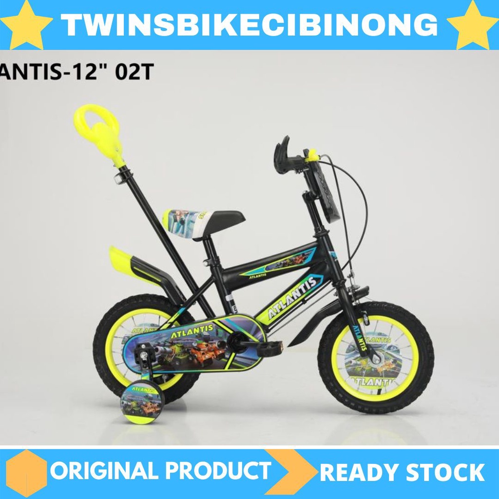 Jual Sepeda Anak 12 ATLANTIS New pake Dorongan Stir NEW LEON | Shopee ...