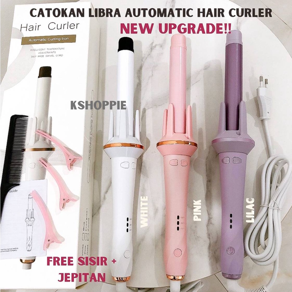 Jual Catokan Curly Otomatis 28MM Curly Rambut Keriting UNGU Keramik Automatic Hair Curler VIVID ...