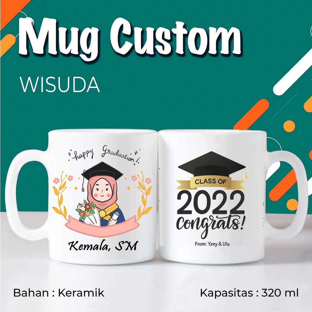 Jual Mug Wisuda - Kado Cangkir Graduation Custom 1 Pcs | Shopee Indonesia