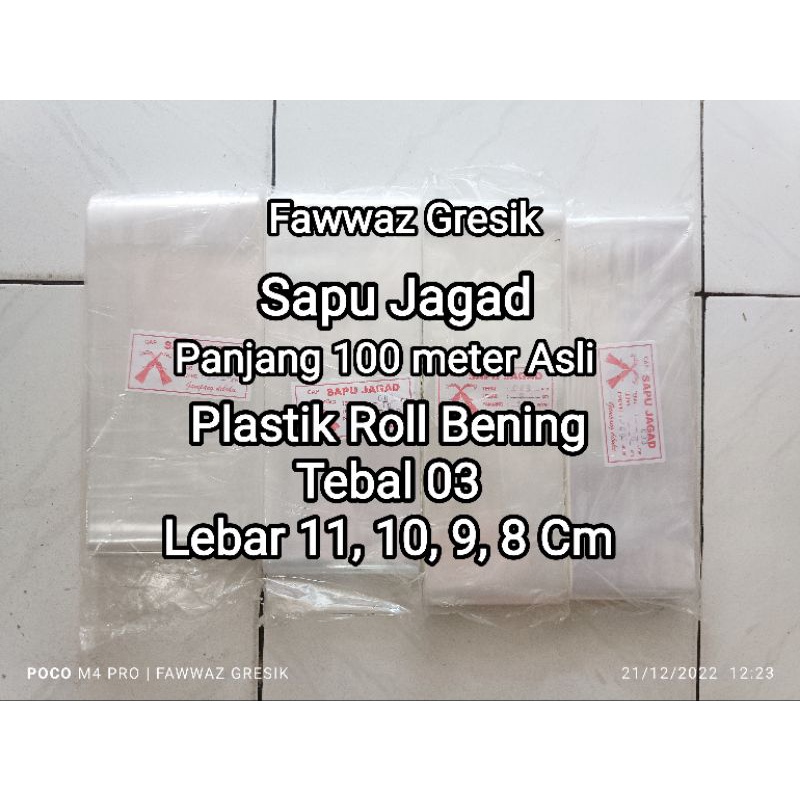 Jual Plastik PP Roll Tebal 0.3 / PP Rol Bening Lebar 8 9 10 11 cm ...