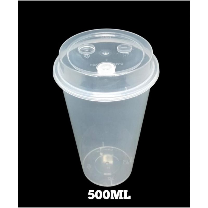 Jual Cup PP Injection Isi 25pcs / 380ml 400ml 500ml / 12oz 14oz 16oz / 25PCS / Gelas Plastik ...