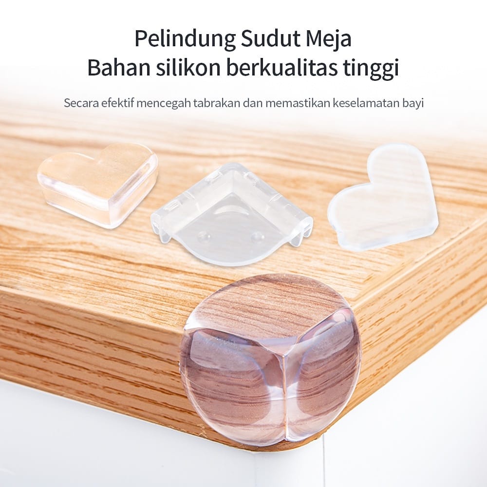 Jual HOMEXO Pelindung Pengaman sudut Meja Transparan Silicone Lis ...