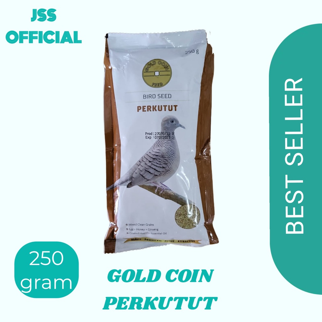 Jual GOLDCOIN PERKUTUT 250g pakan burung harian perkutut | Shopee Indonesia