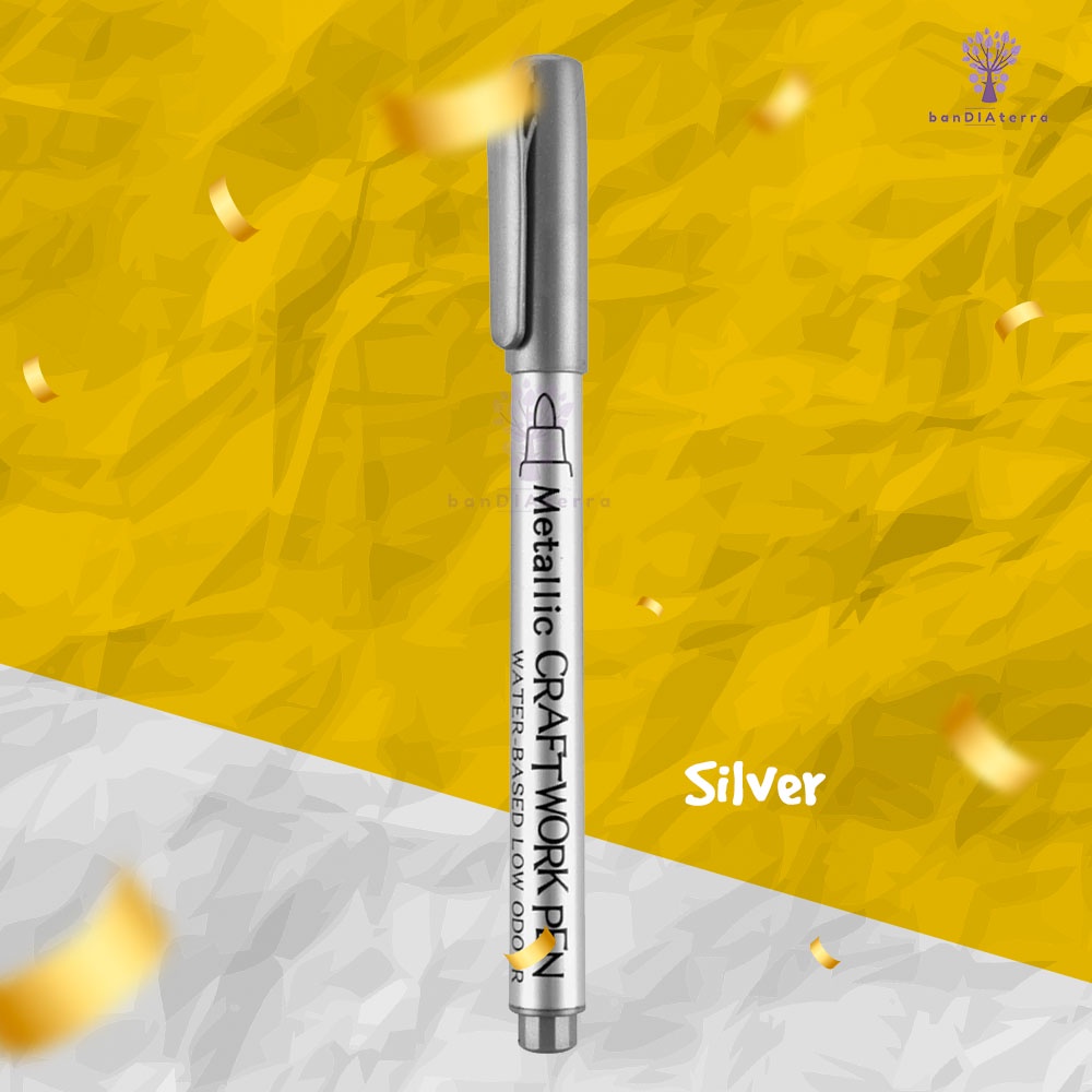 Jual Bandiaterra - SY01 Metallic Gold Silver Pen Marker Spidol Metalik ...