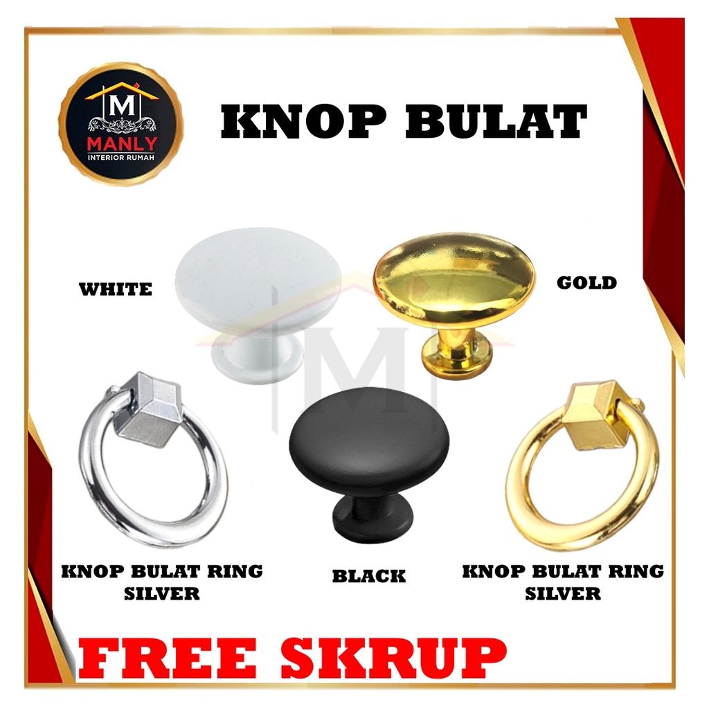 Jual Ring Handle Tarikan Laci Pintu Furniture Modern Minimalis Knop ...