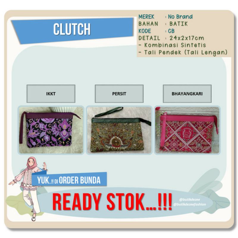 Jual Cluth Bag batik ikkt/bhayangkari/persit | Shopee Indonesia