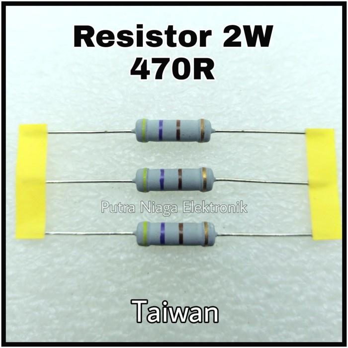 Jual Resistor 470R 2W Taiwan 470 ohm 2 watt / 470ohm 2Watt putr4n14 Ayo ...