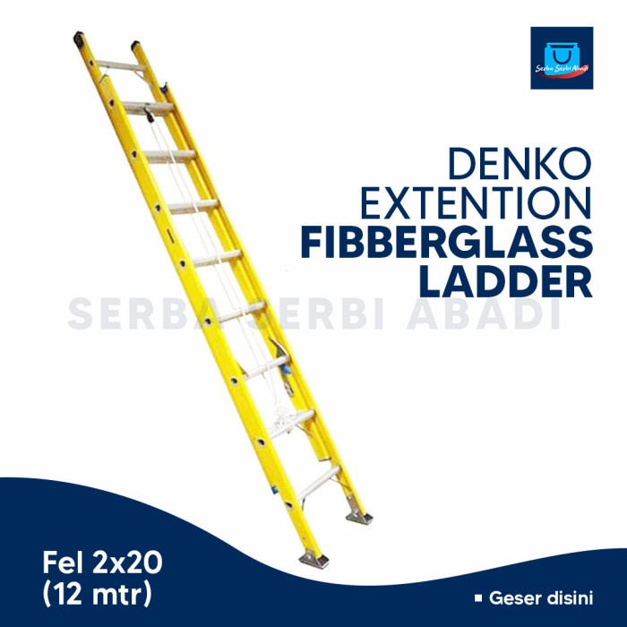 Jual Tangga Tangga Fiberglass Pln 12 Meter Extention Denko | Shopee ...