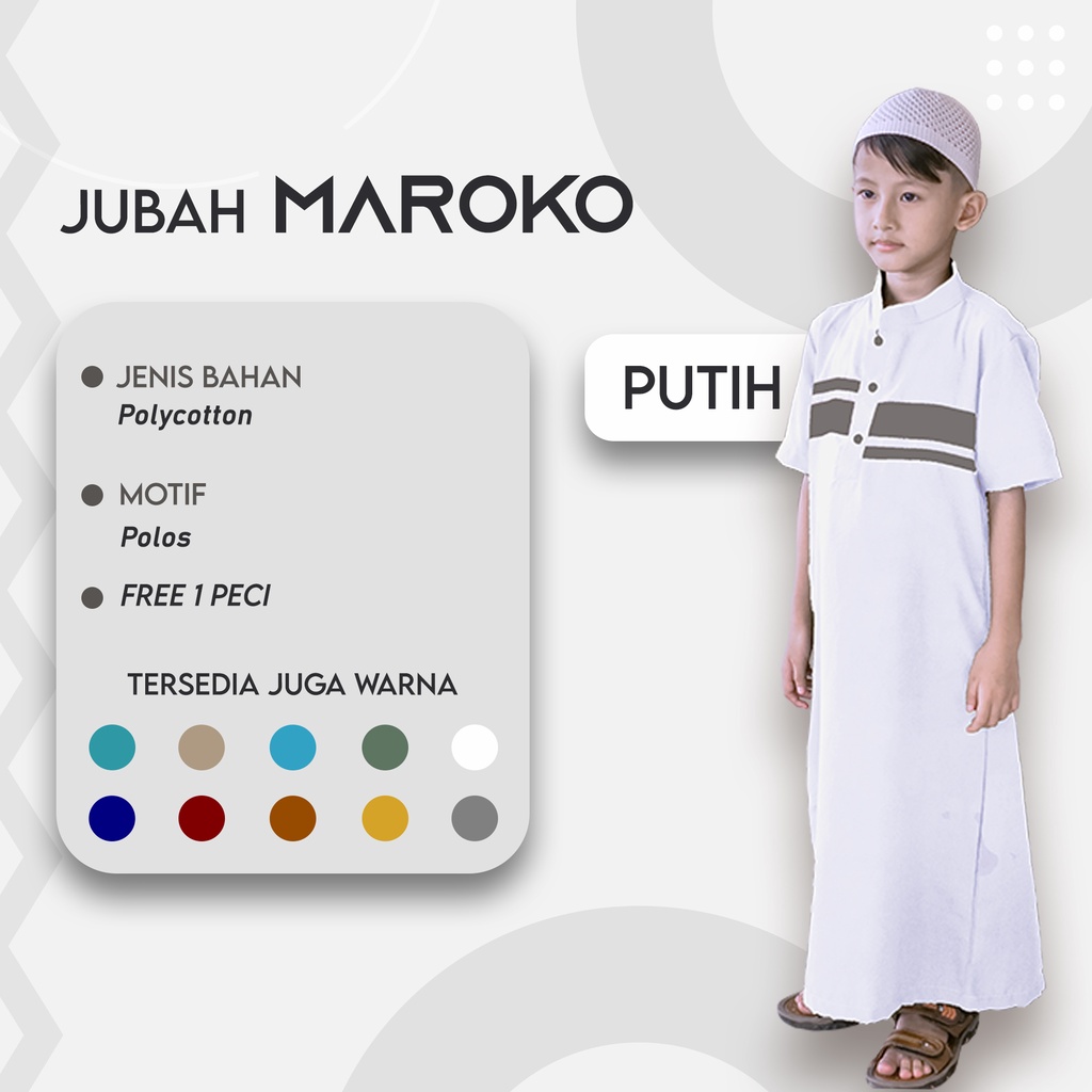 Jual Jubah Gamis Baju Koko Anak Laki Laki Model Maroko Original Malabis ...