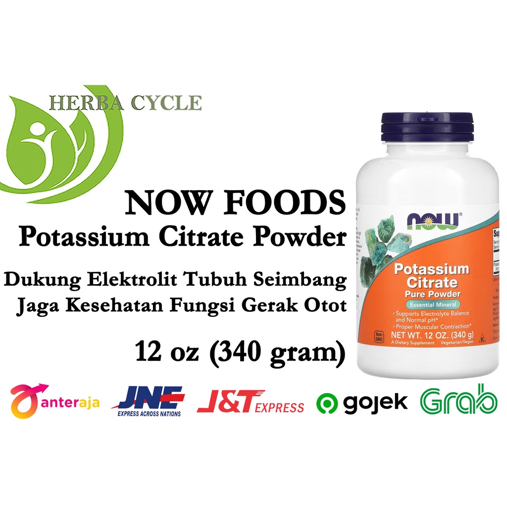 Jual Now Foods Potassium Citrate Pure Powder 340 gr Mineral Penting ORI ...