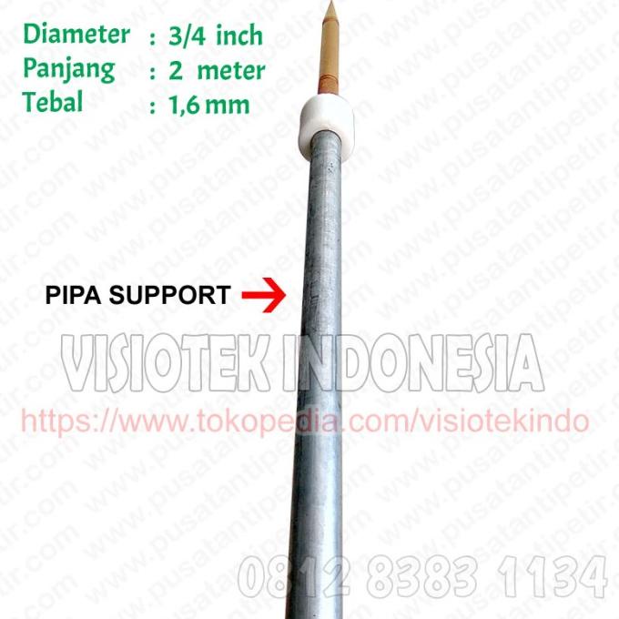 Jual Tiang Penyangga Tombak Anti Petir Pipa Galvanis 2 meter | Shopee ...