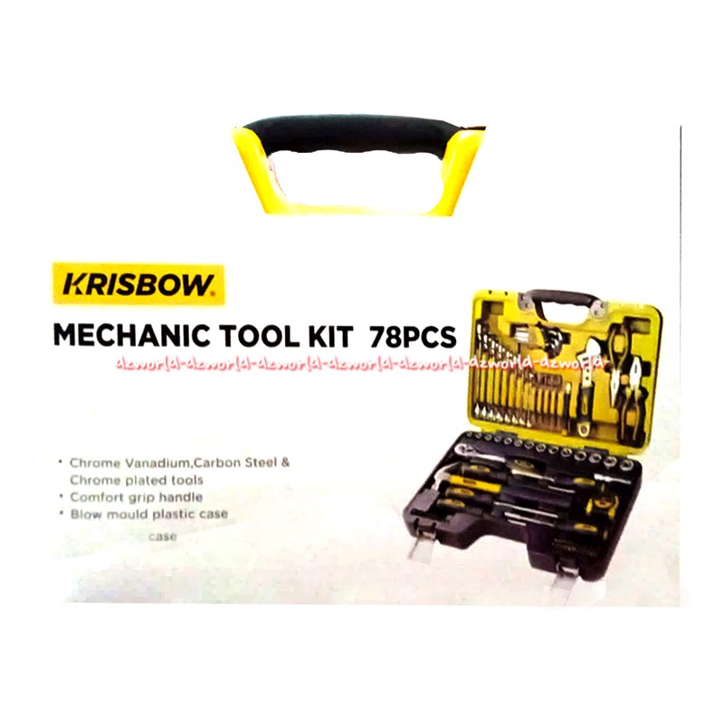 Jual Krisbow Mechanic Tool Kit 78pcs Handtool Set Peralatan Mekanik Set Alat Petukangan Obeng ...