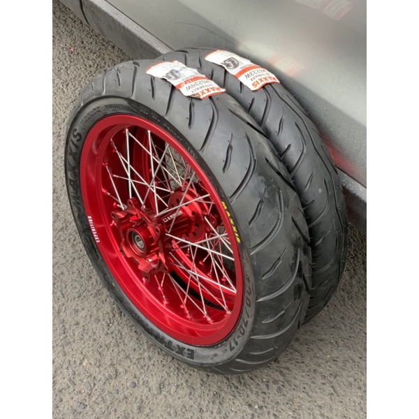 Jual WHEELSET SUPERMOTO CRF150L KLX150 WR155R SCARLET EXPEDITION CNC ...