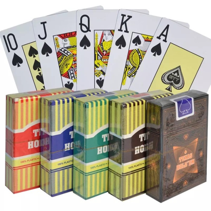 Jual Kartu Kartu Remi Playing Card Waterproof Plastik Poker Card Texas ...