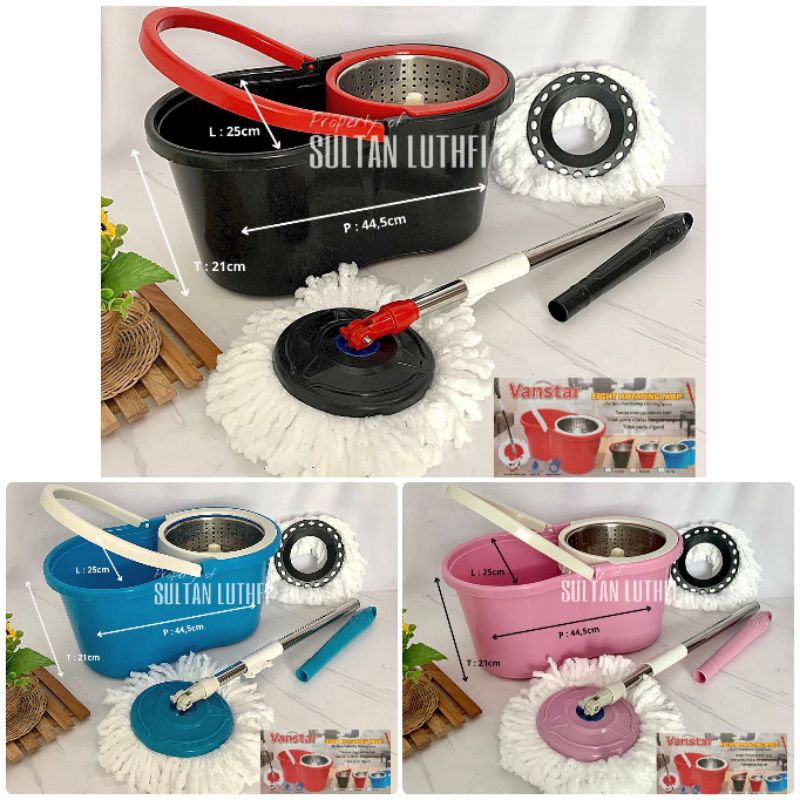 Jual Pel Megic mop stainless / Pel lantai spin mop stainless Vanstar ...