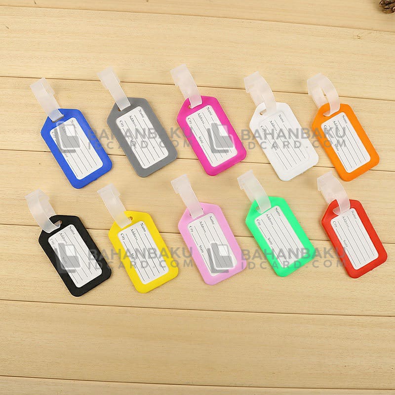 Jual luggage tag gantungan Koper Tas Label Nama name tage Bahan Plastik ...