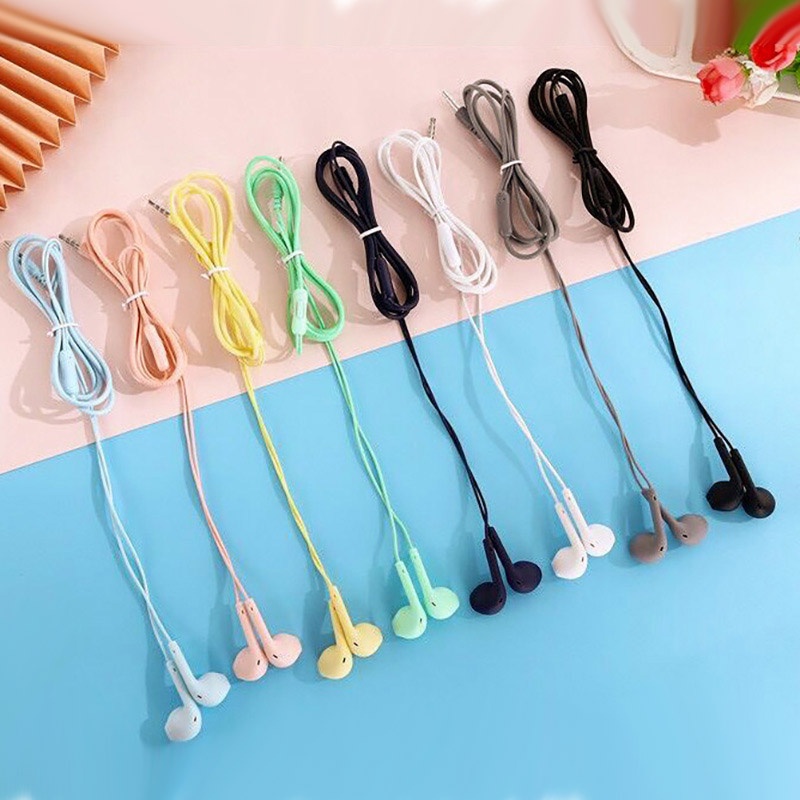 Jual Headset Macaron Matte Color U19 Hifi / Handsfree Mate Colorfull ...
